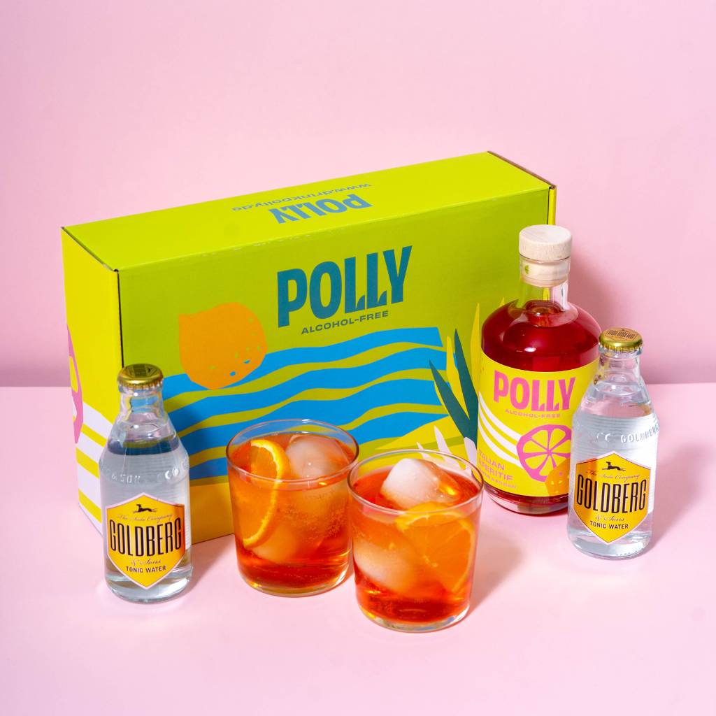 POLLY Italian Aperitif | Geschenkset | inkl. Tonic Water und 2 Gläser
