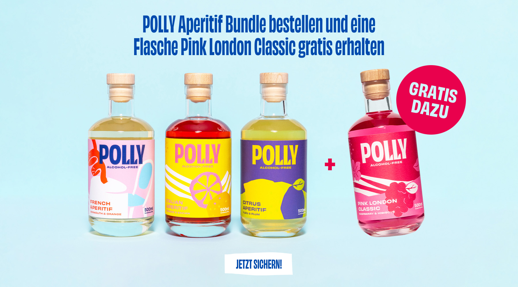 POLLY Alkoholfreie Alternativen zu Gin, Aperitif, Rum & Sekt
